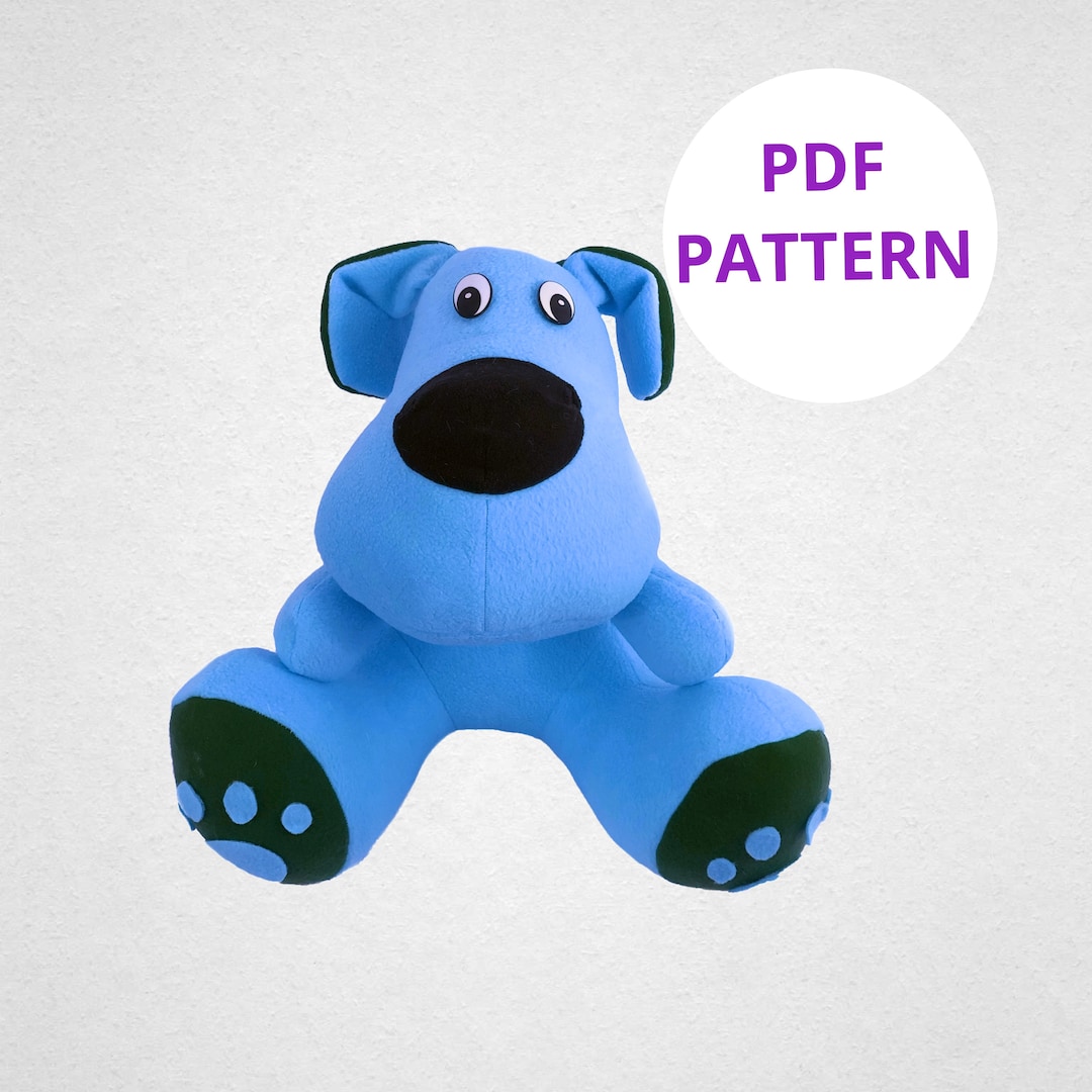 Plush Dog Sewing Pattern | Dog Stuffed Animal Pattern | Plush Pattern ...