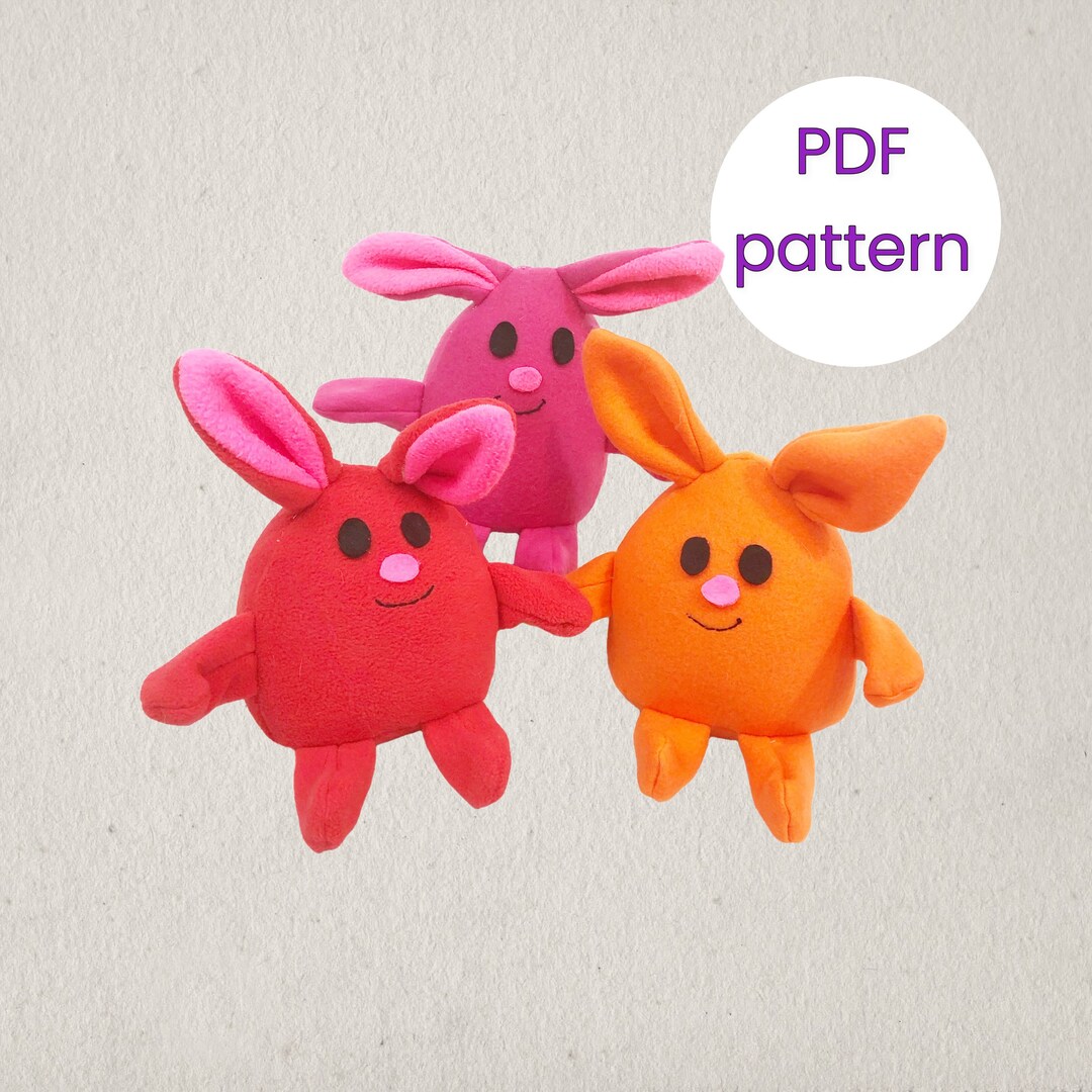 Stuffed Bunny Sewing Pattern | Soft Toy Pattern | Plush Bunny Pattern ...