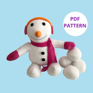Snowman and Snowballs Sewing Pattern | Snowman Template | DIY Snowman ...