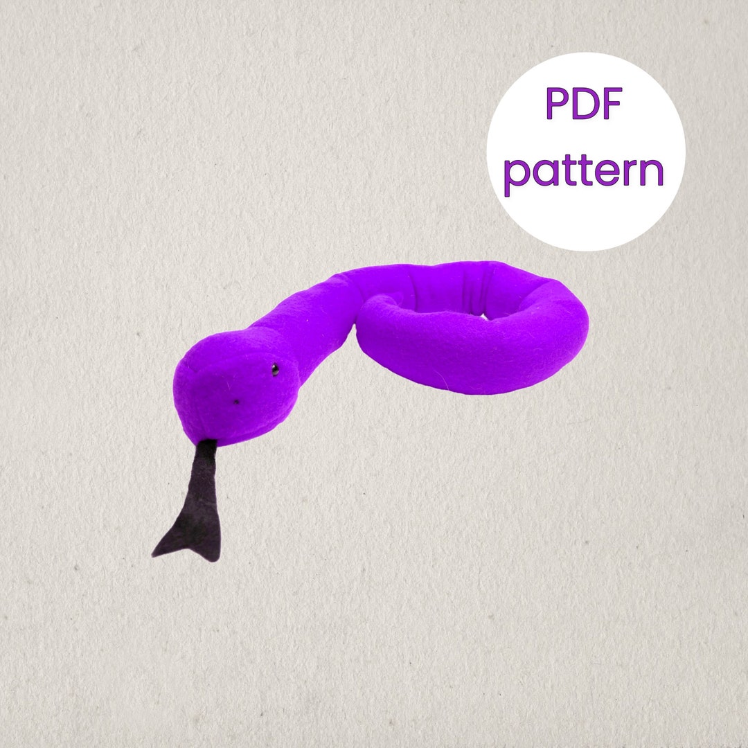 Snake Plush Pattern | Digital Pattern | Sewing Pattern | Snake Stuffed ...