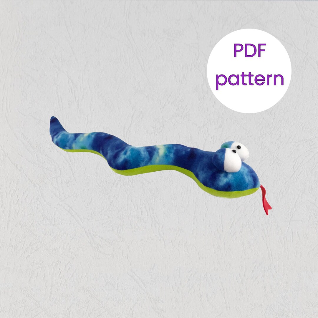Snake Stuffed Animal Pattern Snake Sewing Pattern Snake - Etsy