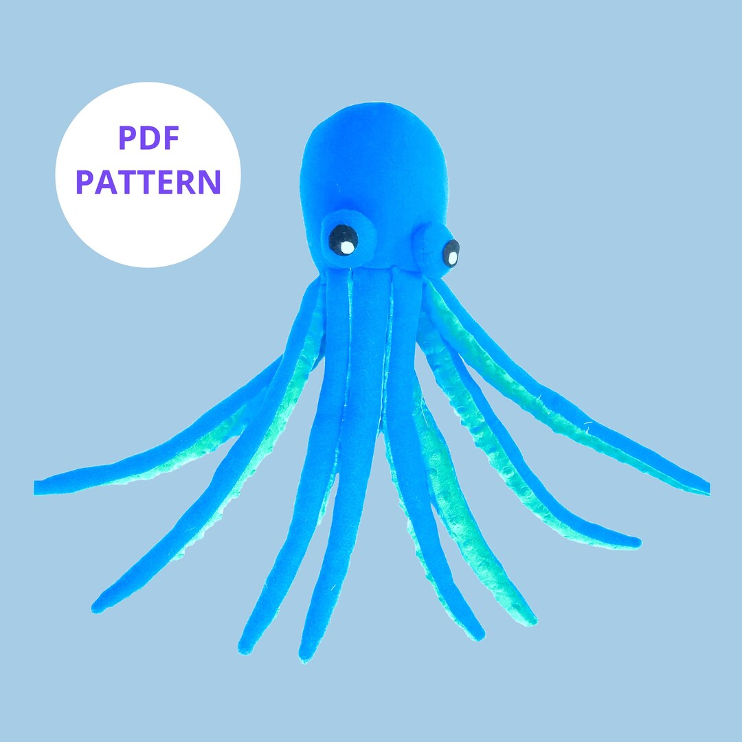 Octopus Stuffed Animal Pattern Plush Pattern Soft Toy PDF Plushie ...