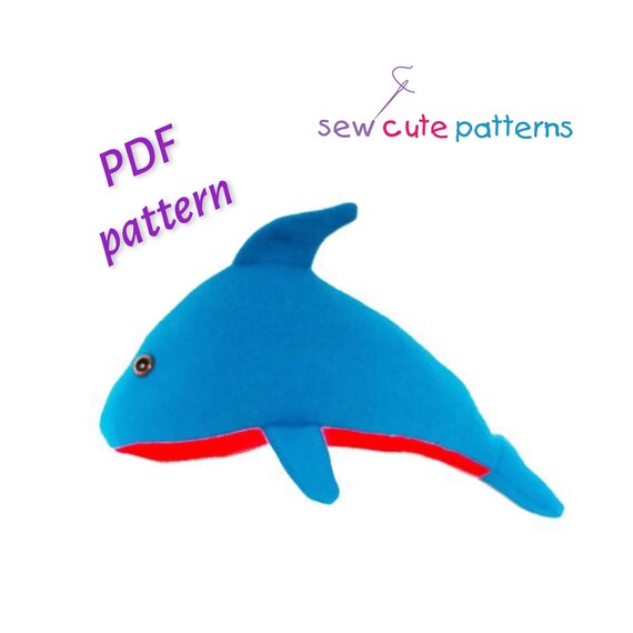 Dolphin Pattern Plush Sewing Pattern Soft Toy Patterns - Etsy