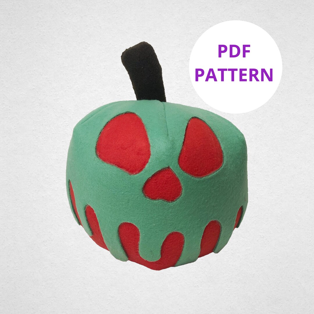 Poison Apple Sewing Pattern | Halloween Pattern PDF Plush Pattern ...