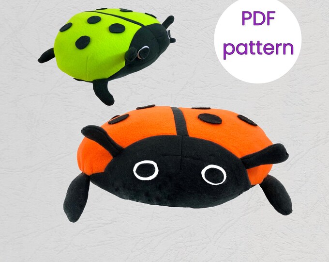 Toy Sewing Pattern - PDF Epattern for Beetle, Bee and Ladybug Pillows ...