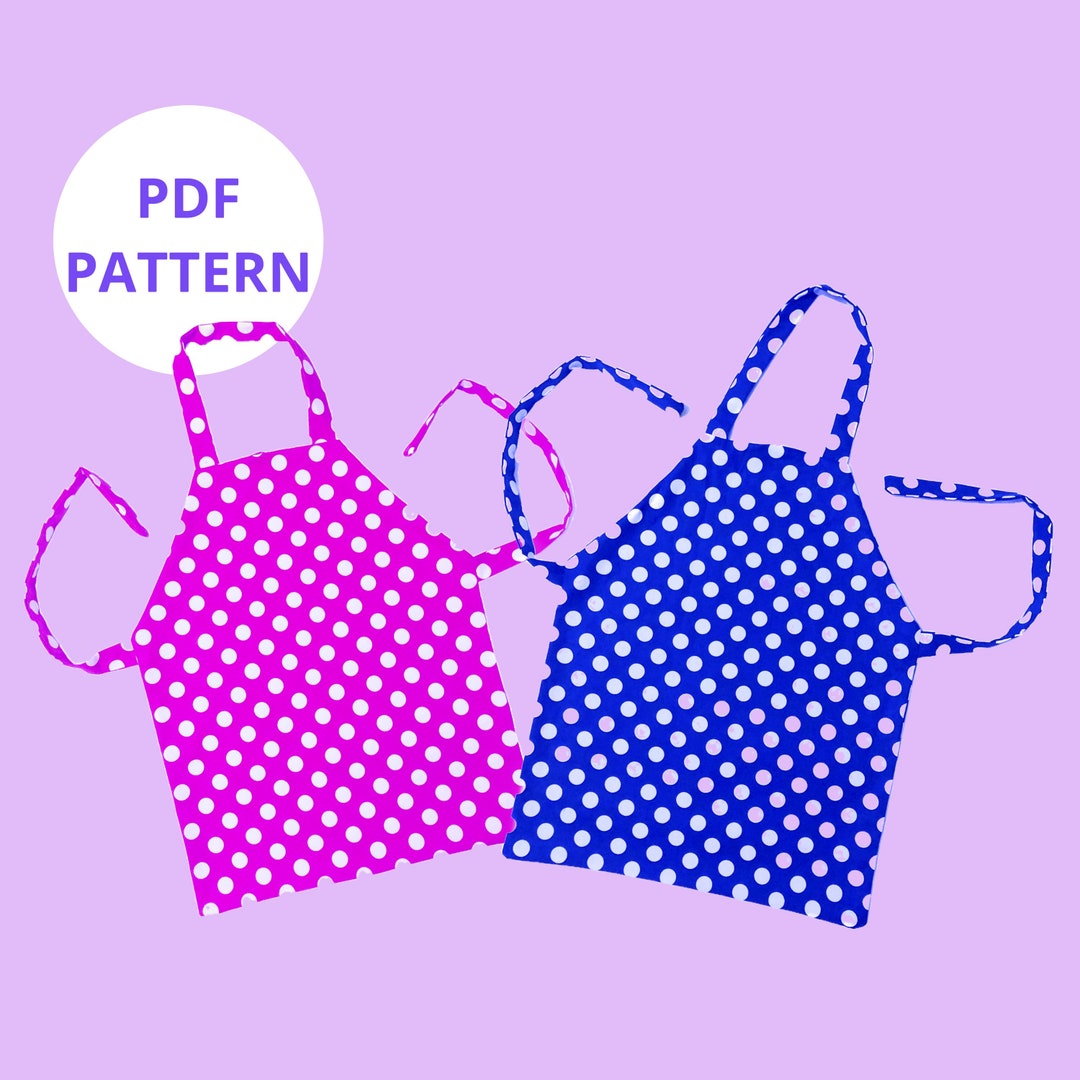 Kid's Apron Pattern Patterns for Kids Apron Sewing Pattern Digital ...