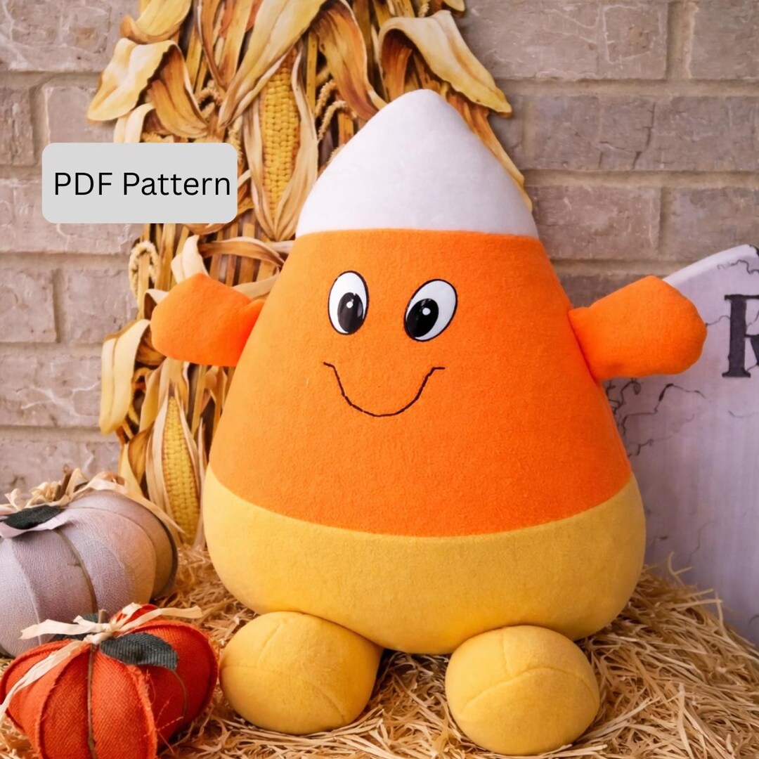 Plush Candy Corn Sewing Pattern: Halloween Soft Toy (digital Pattern ...