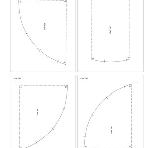 Chef Hat Sewing Pattern: Adjustable Kids & Adult Sizes (digital Pattern ...