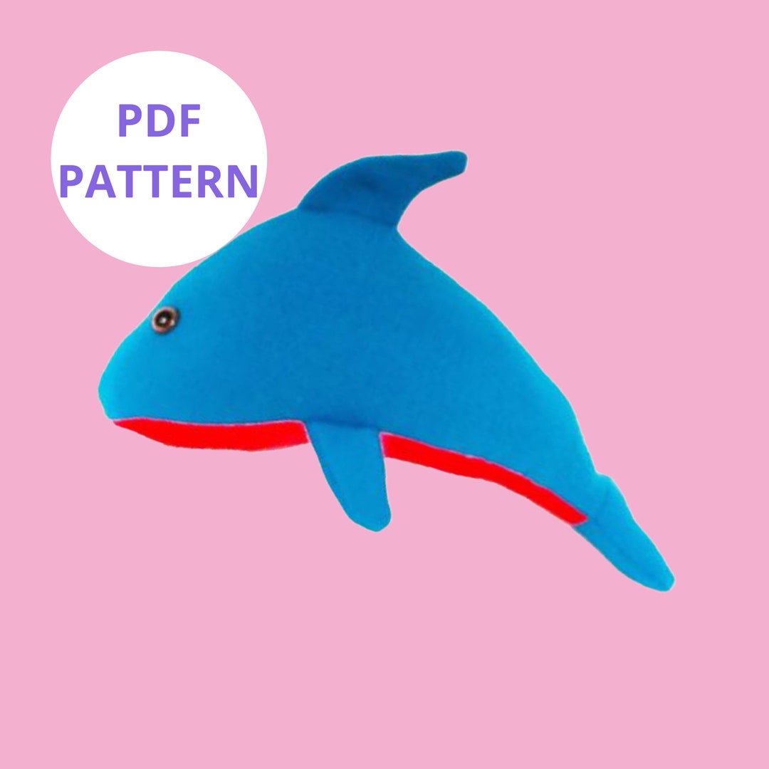 Dolphin Pattern Plush Sewing Pattern Soft Toy Patterns - Etsy