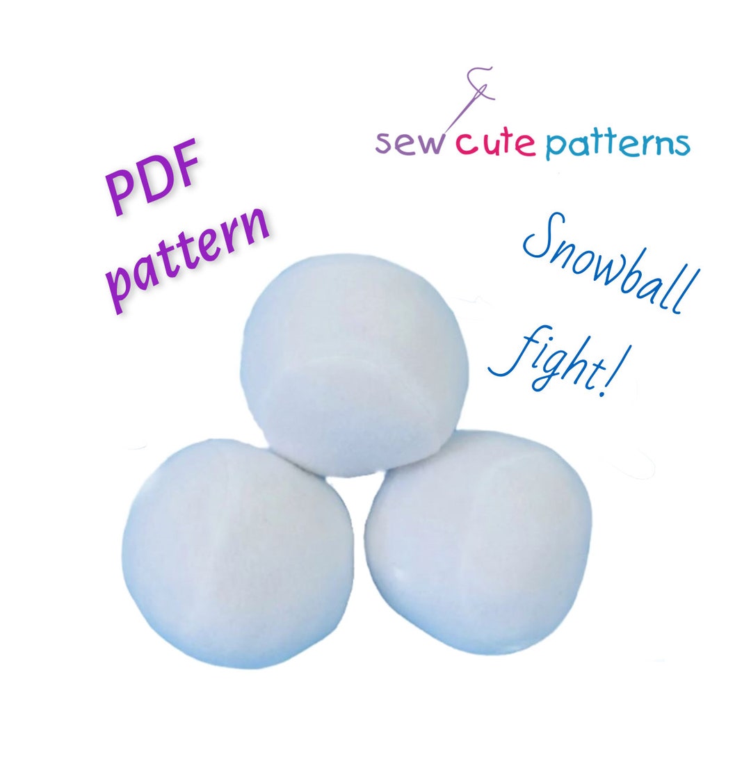 Snowball Pattern Make Indoor Snowballs Ornament Pattern Soft Toy PDF ...
