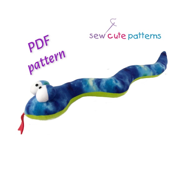 Snake Stuffed Animal Pattern Snake Sewing Pattern Snake - Etsy