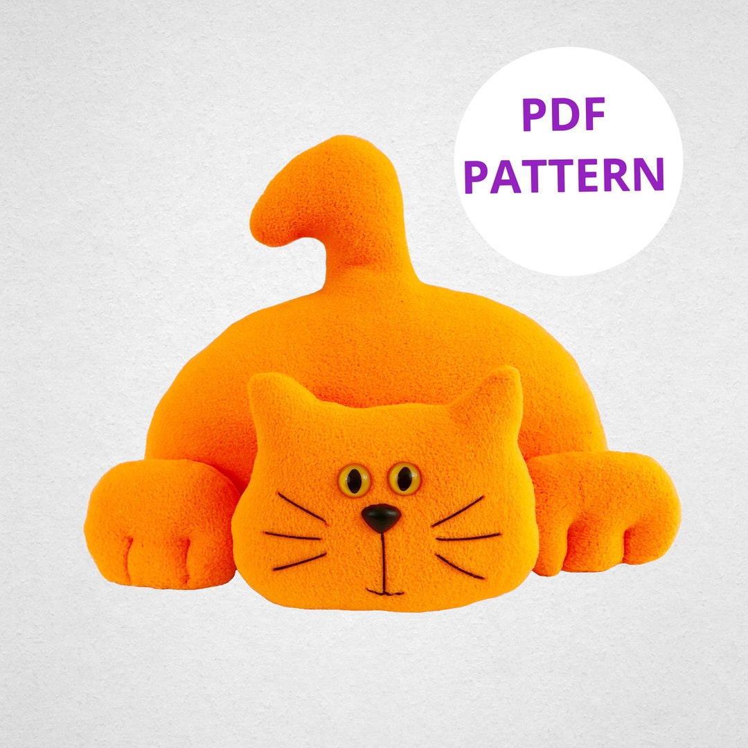 Cat Plush Pattern | Cat Stuffed Toy Pattern | PDF Sewing Tutorial ...