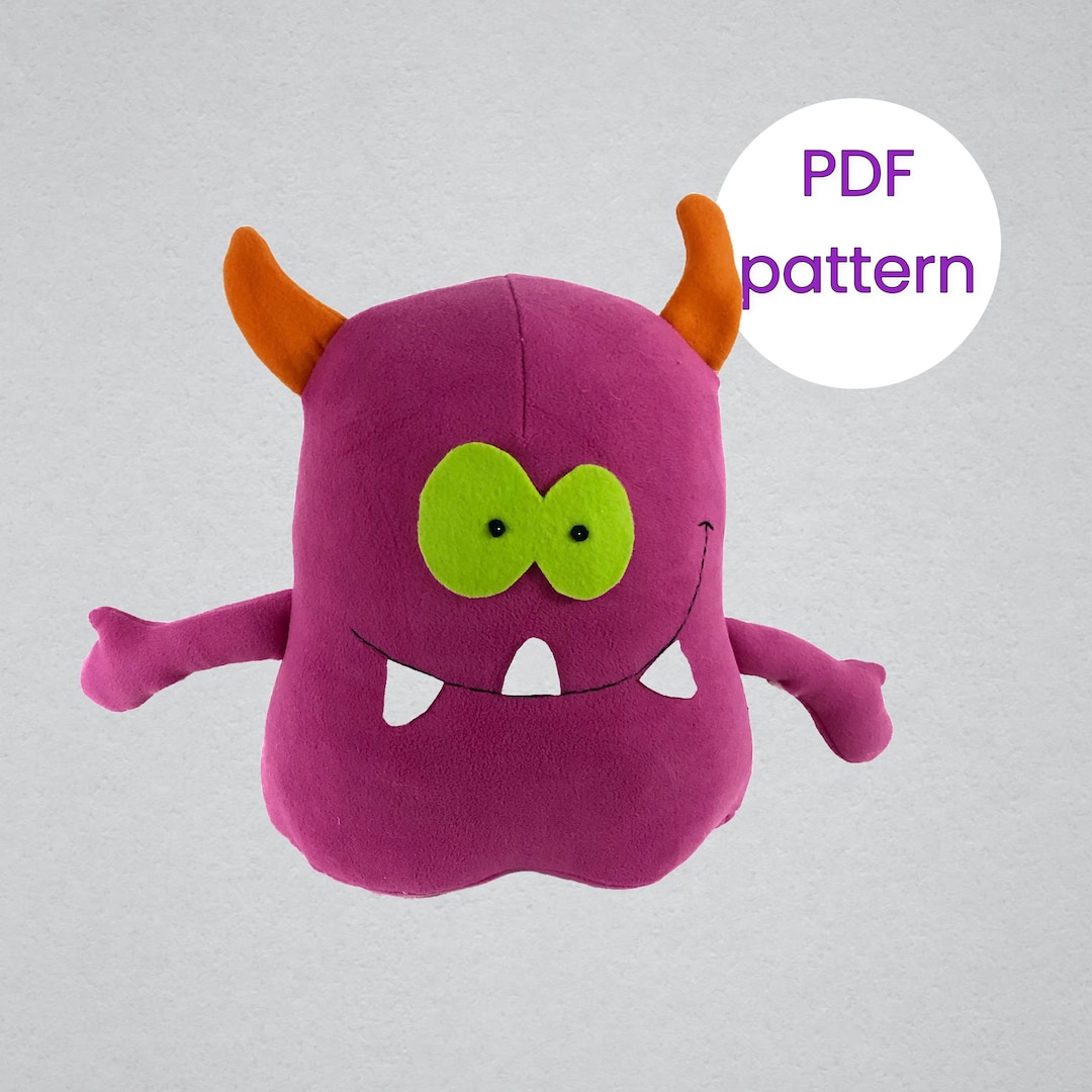 Monster Plush Sewing Pattern | DIY Halloween | Halloween Pattern ...