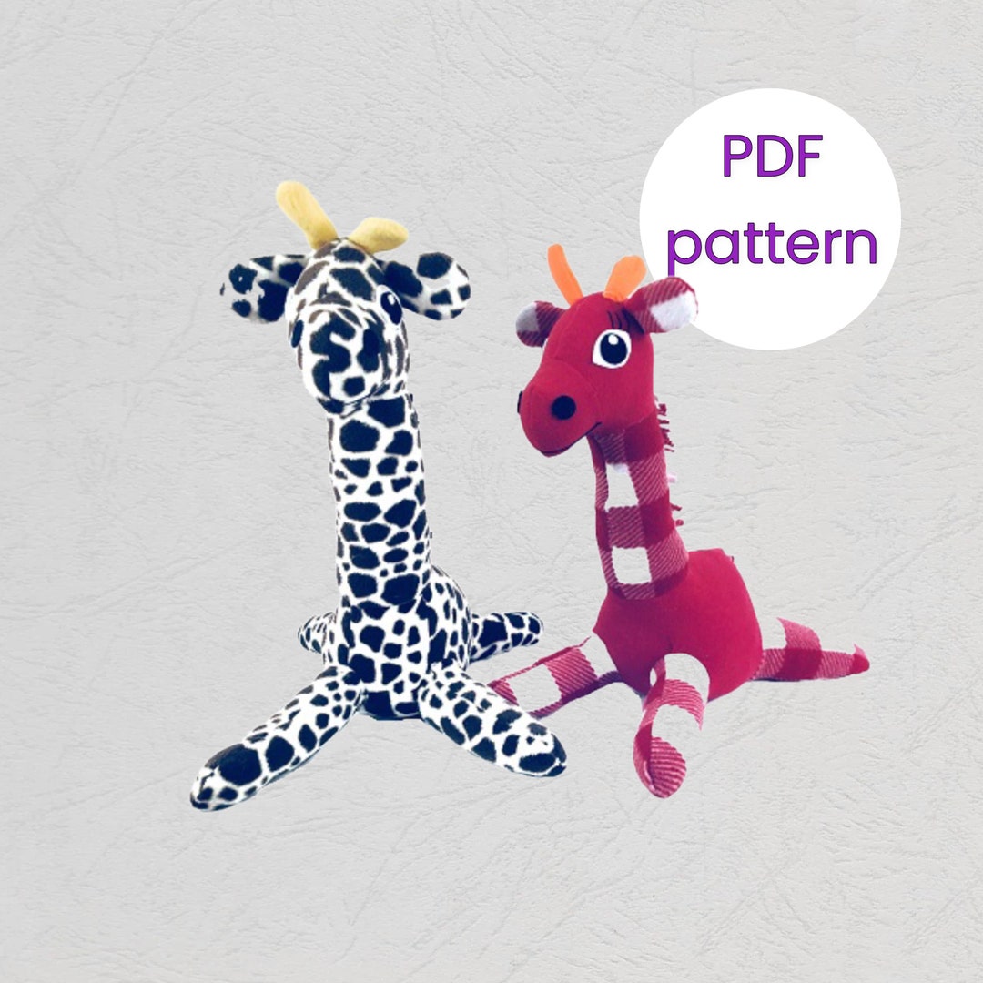 Stuffed Giraffe Sewing Pattern | Digital Download | Stuffed Animal ...