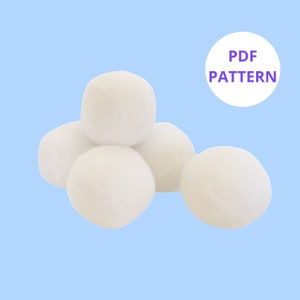 Snowman and Snowballs Sewing Pattern | Snowman Template | DIY Snowman ...