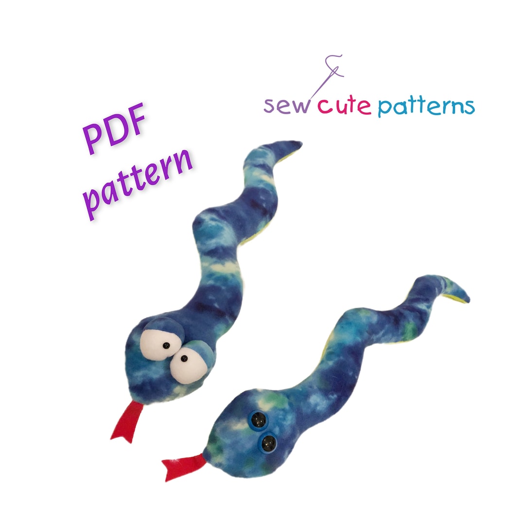 Stuffed Snake Plush Pattern Snake Sewing Pattern Plushie - Etsy