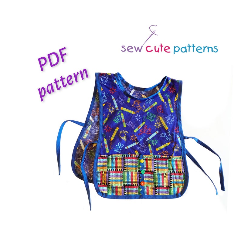 Kids Painting Smock Pattern Sewing Pattern Kids Art Smock - Etsy