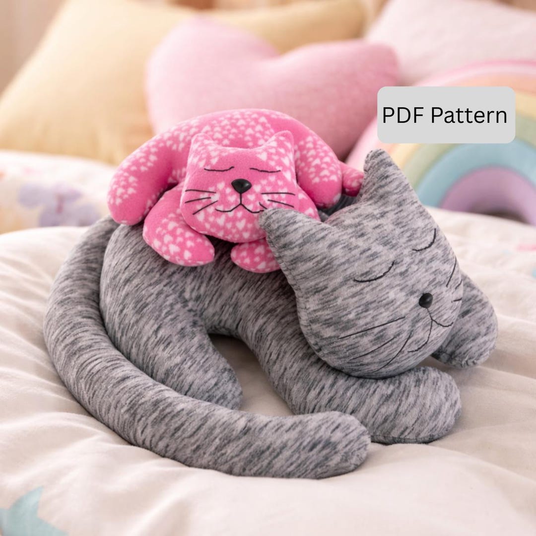 Stuffed Cat Sewing Pattern: Two Sizes (digital Pattern) - Etsy