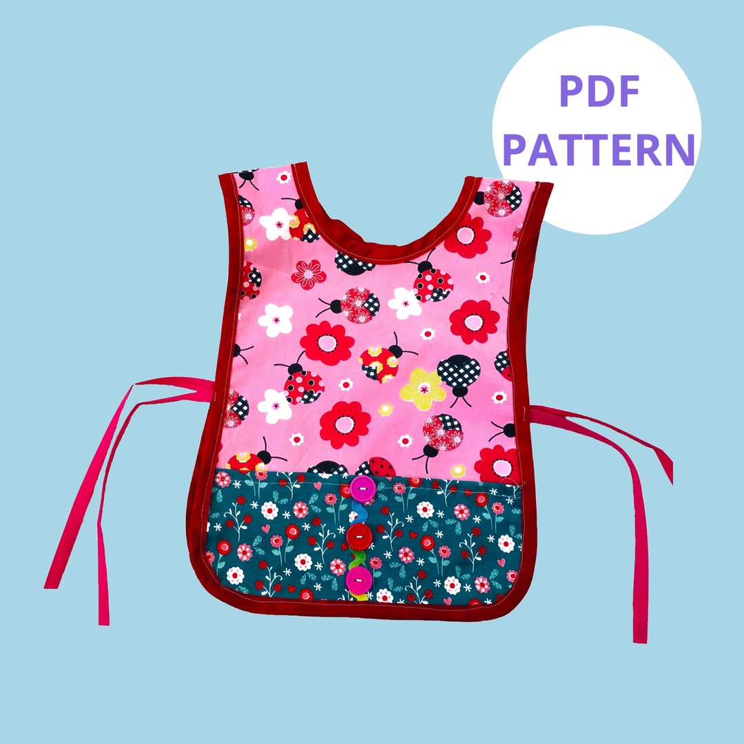 Child Apron Tutorial Sewing Patterns Kids Art Smock - Etsy