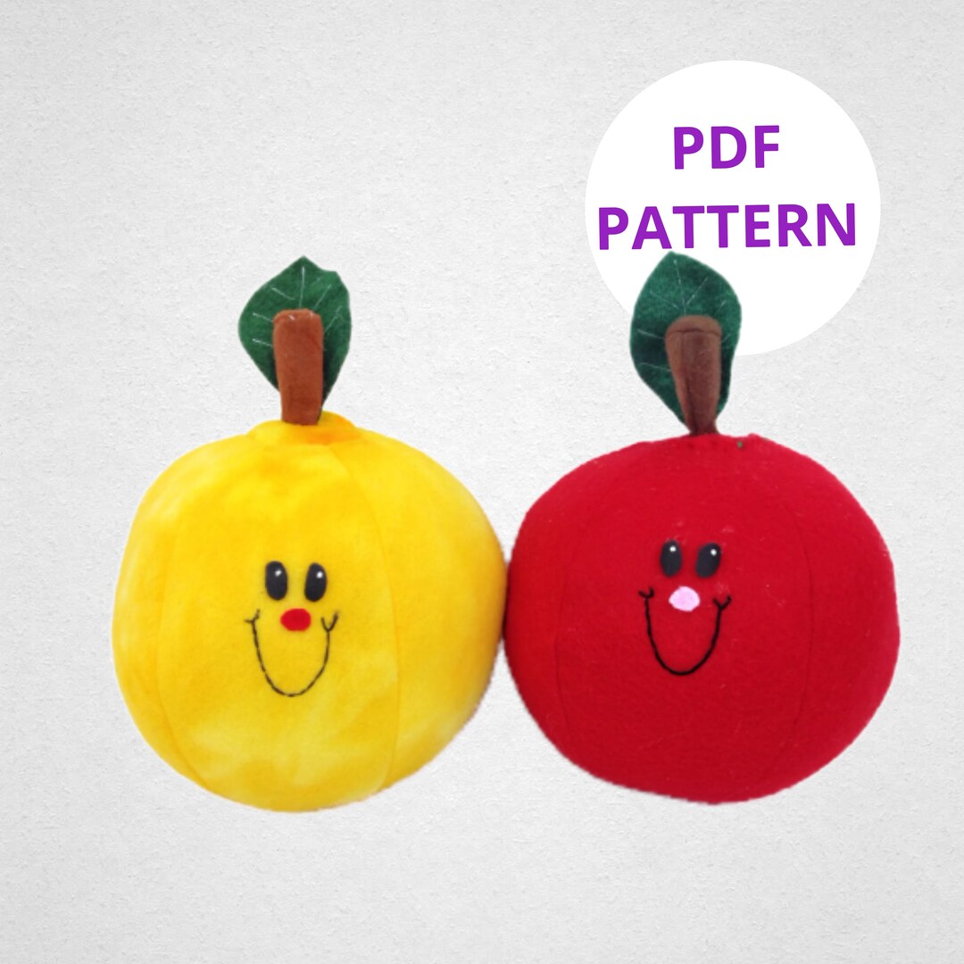 Plush Apple Sewing Pattern With Bedtime Story (PDF Pattern) - Etsy