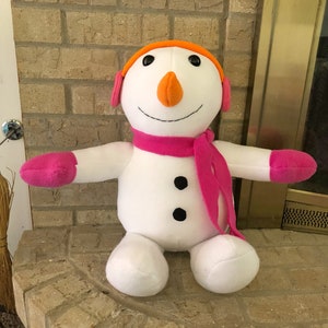 Stuffed Snowman Sewing Pattern | Snowman Template | Christmas Pattern ...