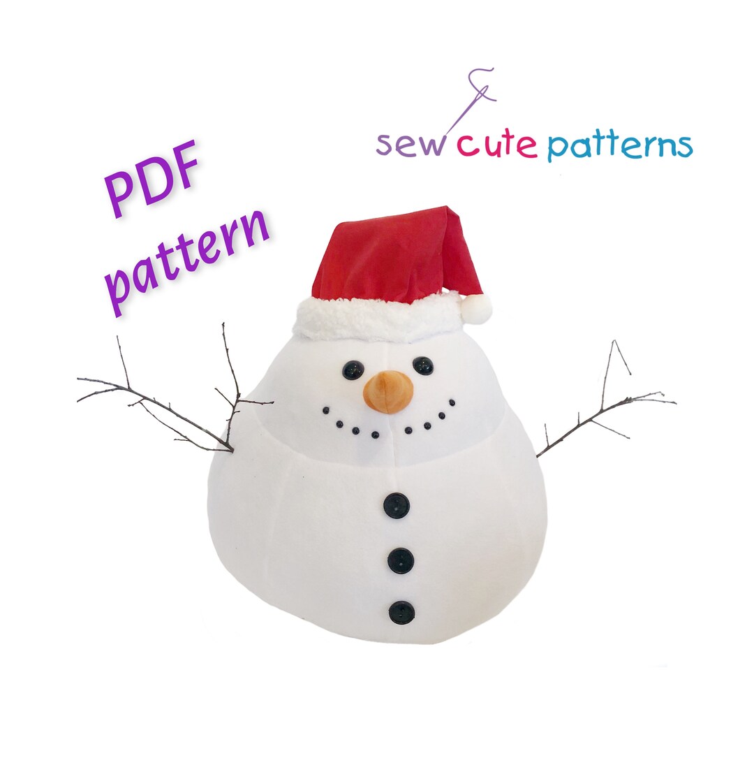 Stuffed Snowman Pattern Sewing Pattern Snowman Pattern to - Etsy