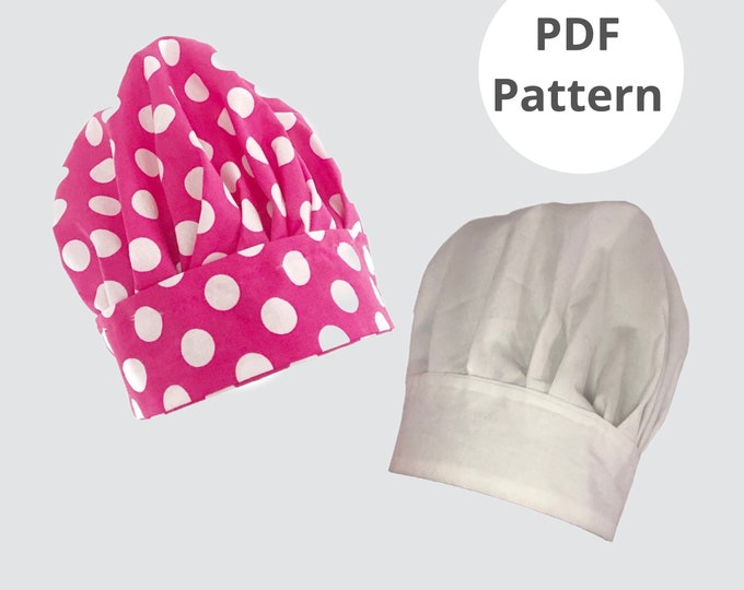PDF PATTERN Baker's Hat - Chef's Hat - Youth - Adult - Tutorial ...