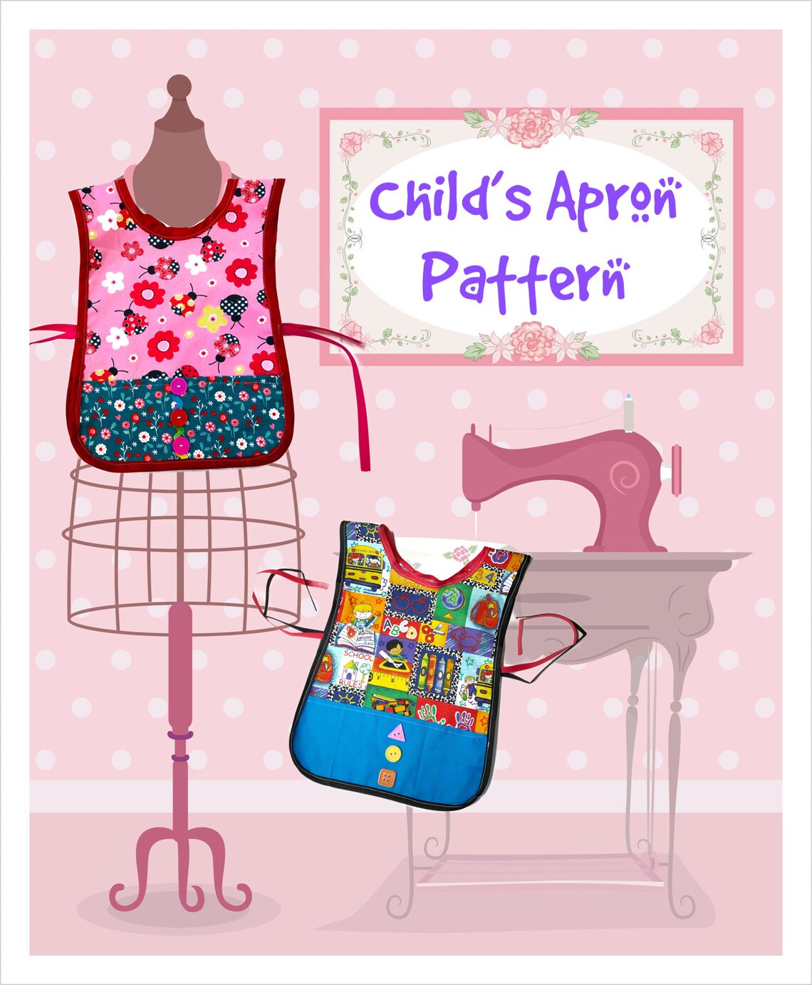 Children's Art Smock Pattern Sewing Pattern Childs | Etsy