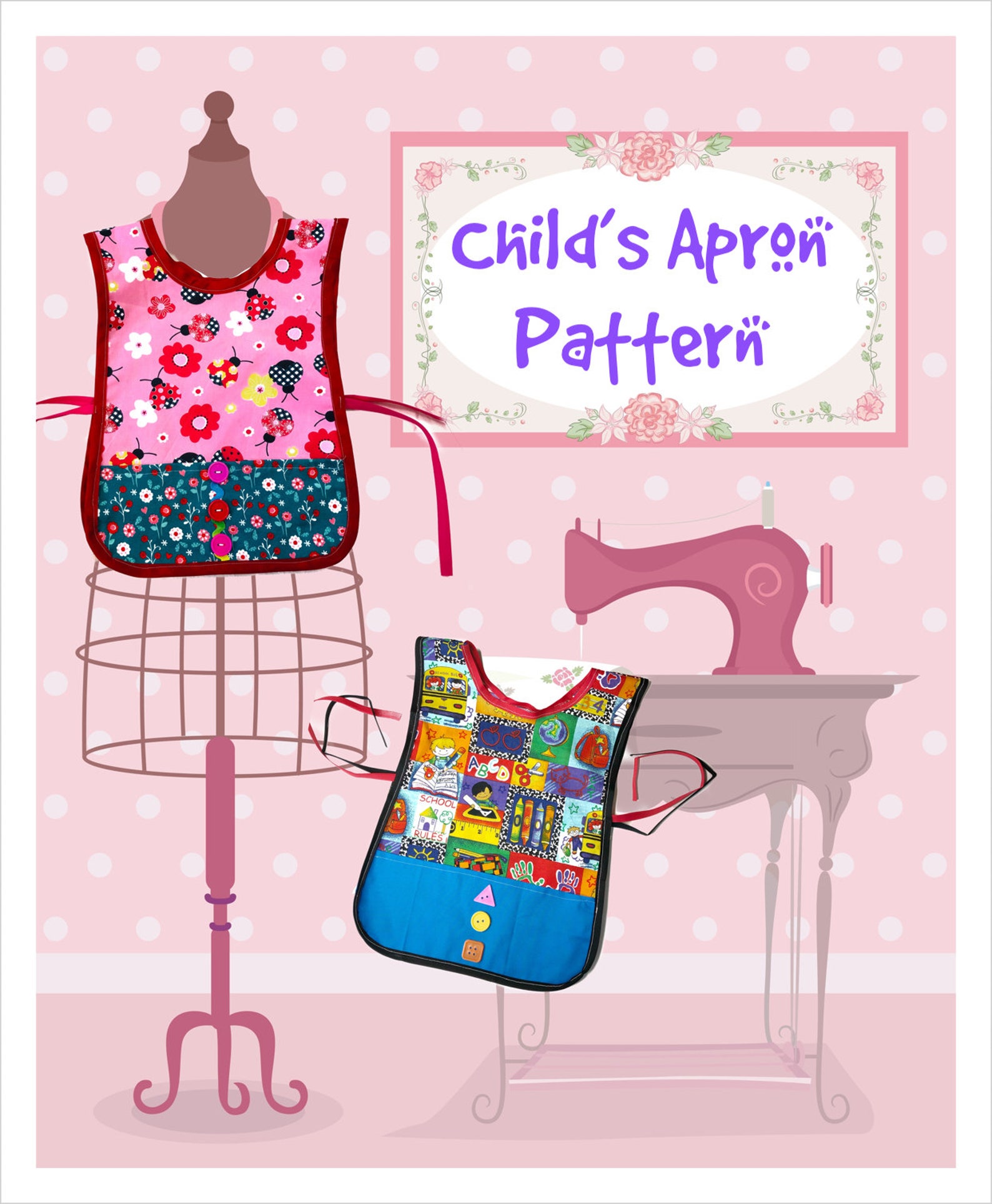 Children's Art Smock Pattern Sewing Pattern Childs | Etsy