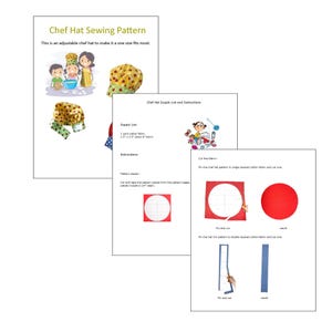 Chef Hat Sewing Pattern | Patterns for Kids | Hat Pattern | Digital ...