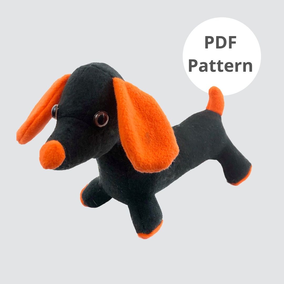 Plush Dog Pattern | Dachshund Pattern | Sewing Pattern | Stuffed Animal ...