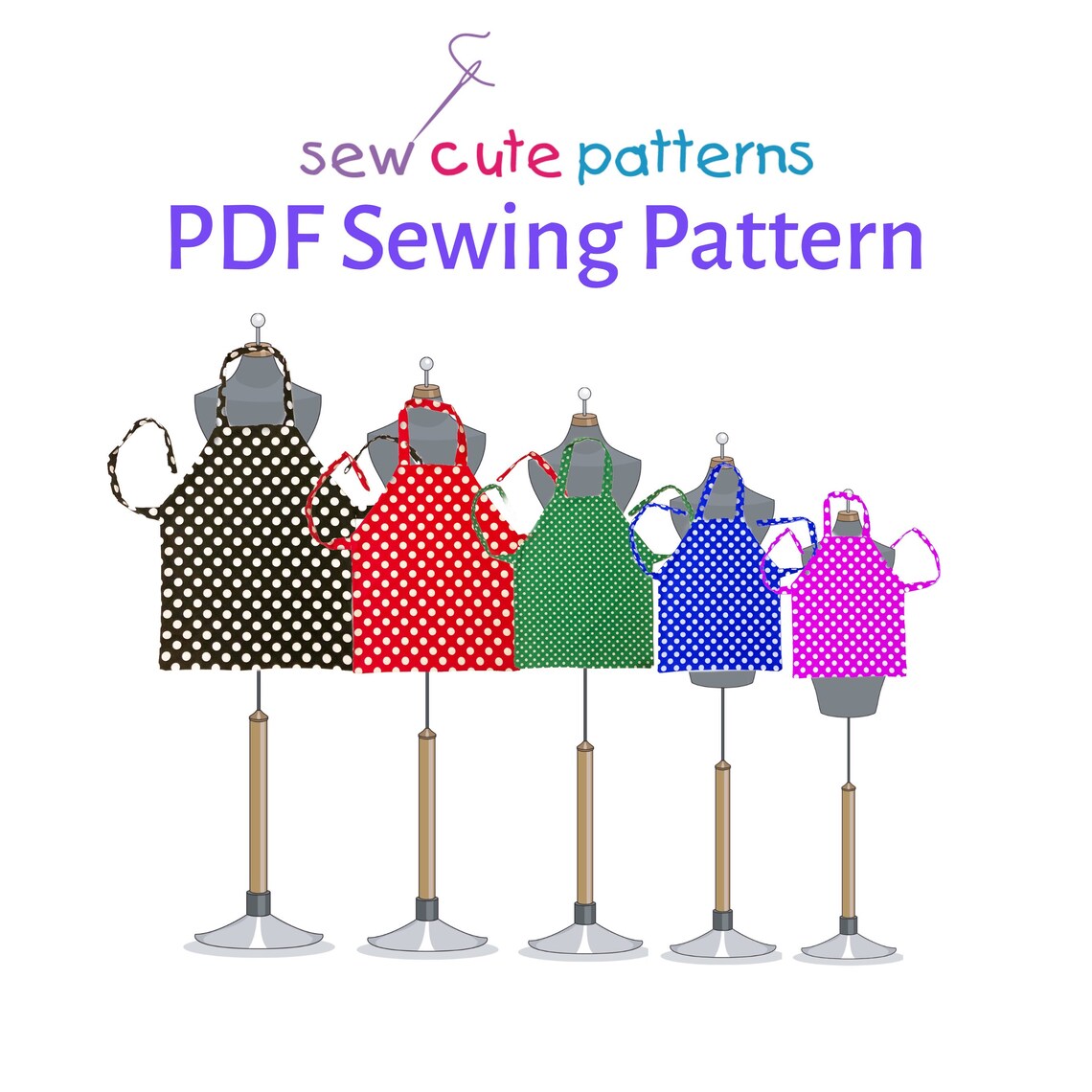 Mother Daughter Apron Patterns DIY Aprons PDF Sewing | Etsy