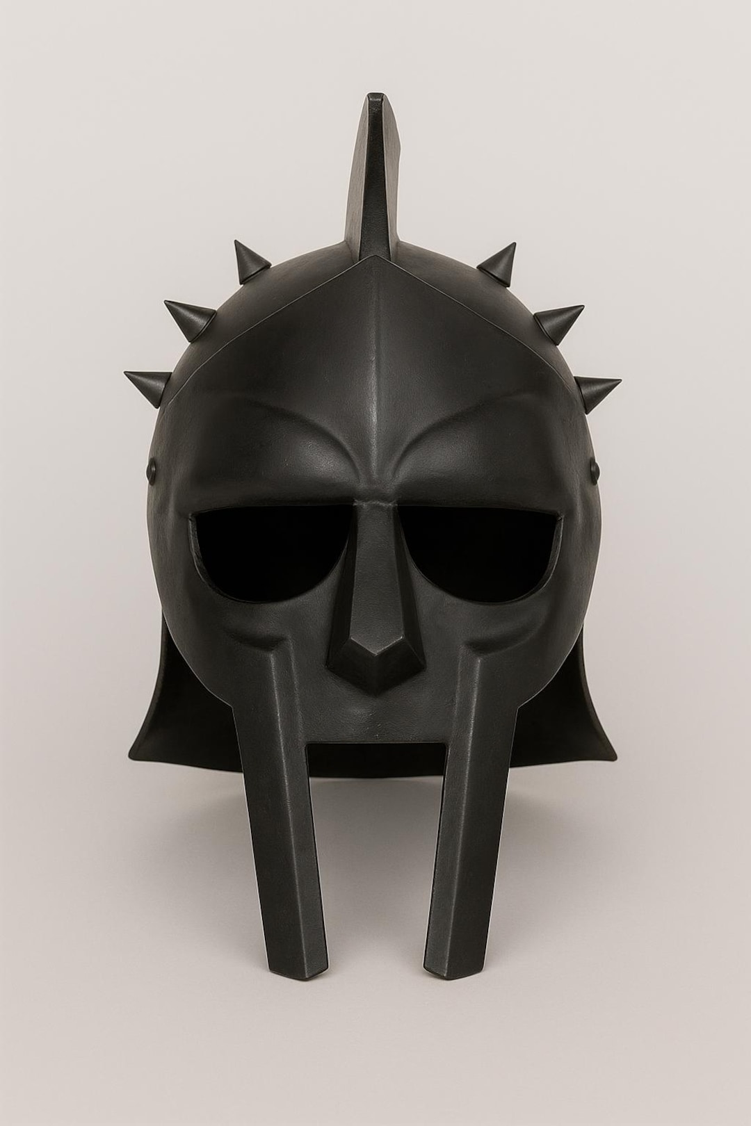 Black Gladiator Helmet Replica – Spiked Warrior Armor for Cosplay, LARP ...