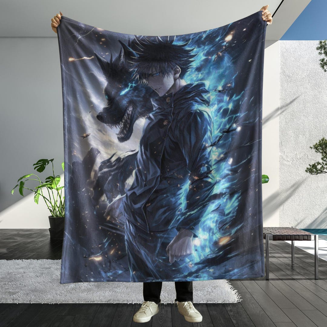 Jujutsu Kaisen Blanket Anime Fleece Blanket With Megumi Fushiguro ...