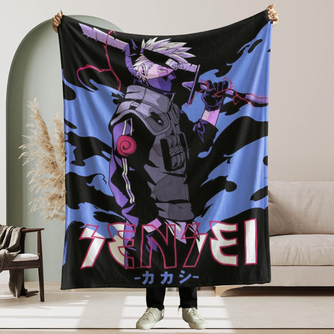 Naruto Blanket Kakashi Sensei Design Ultra Soft Anime Throw Blanket for ...