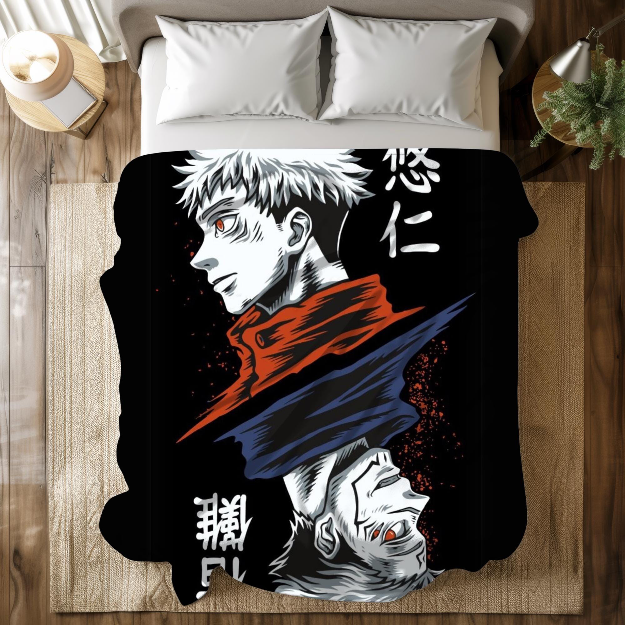 Yuji Itadori Anime Blanket Jujutsu Kaisen Cozy Fleece Throw Manga Fan ...