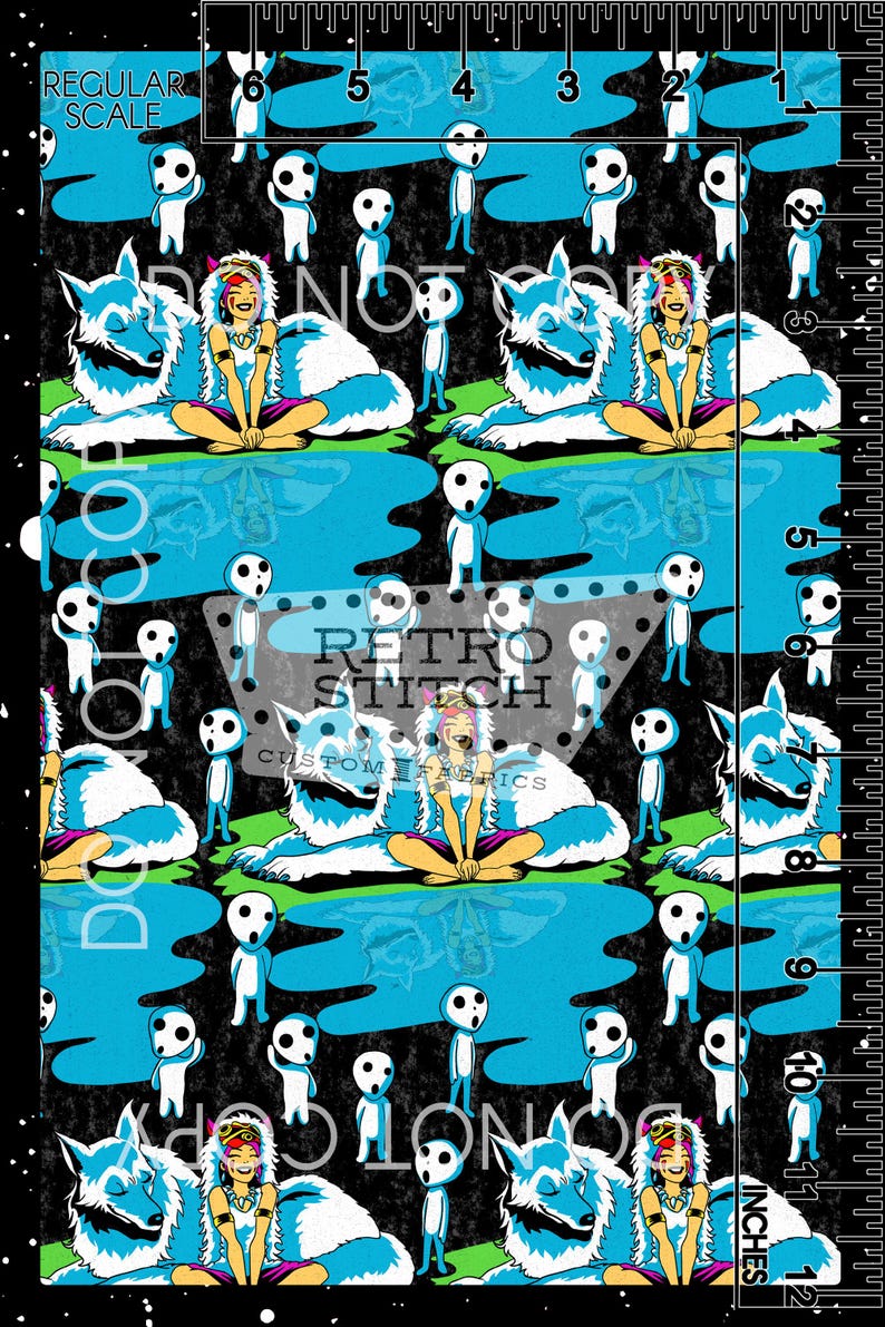 Wild and Free Seamless Anime Fabric | Fantasy Forest Digital Pattern ...