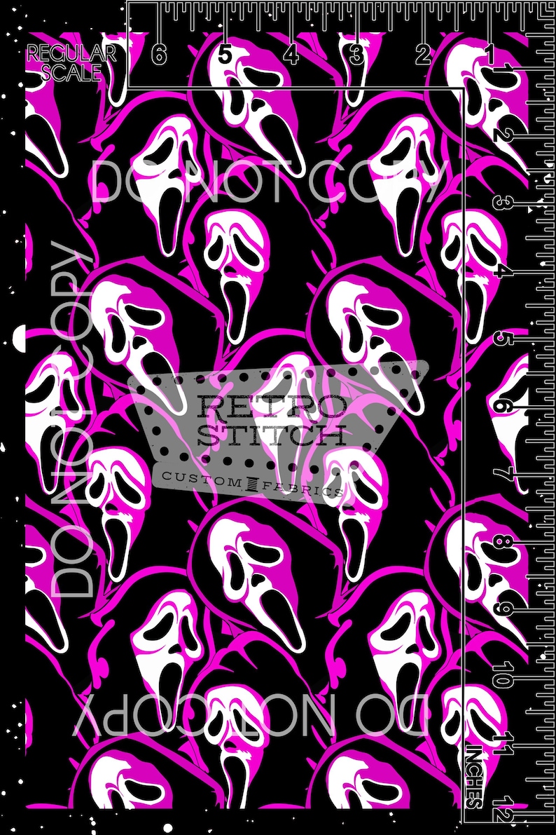 Ghost Face Horror Seamless Pattern | Slasher Movie Fabric (digital ...