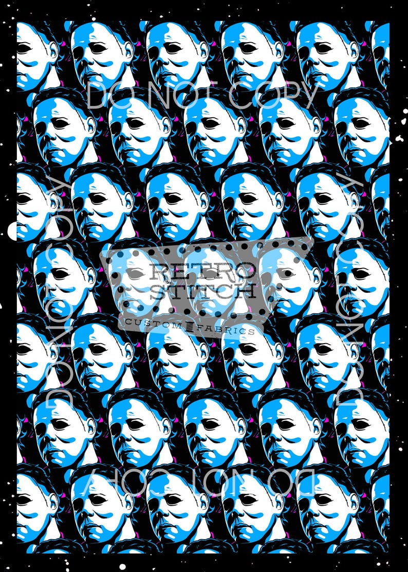 Slasher Horror Seamless Pattern | Retro Movie Fabric (digital Download ...
