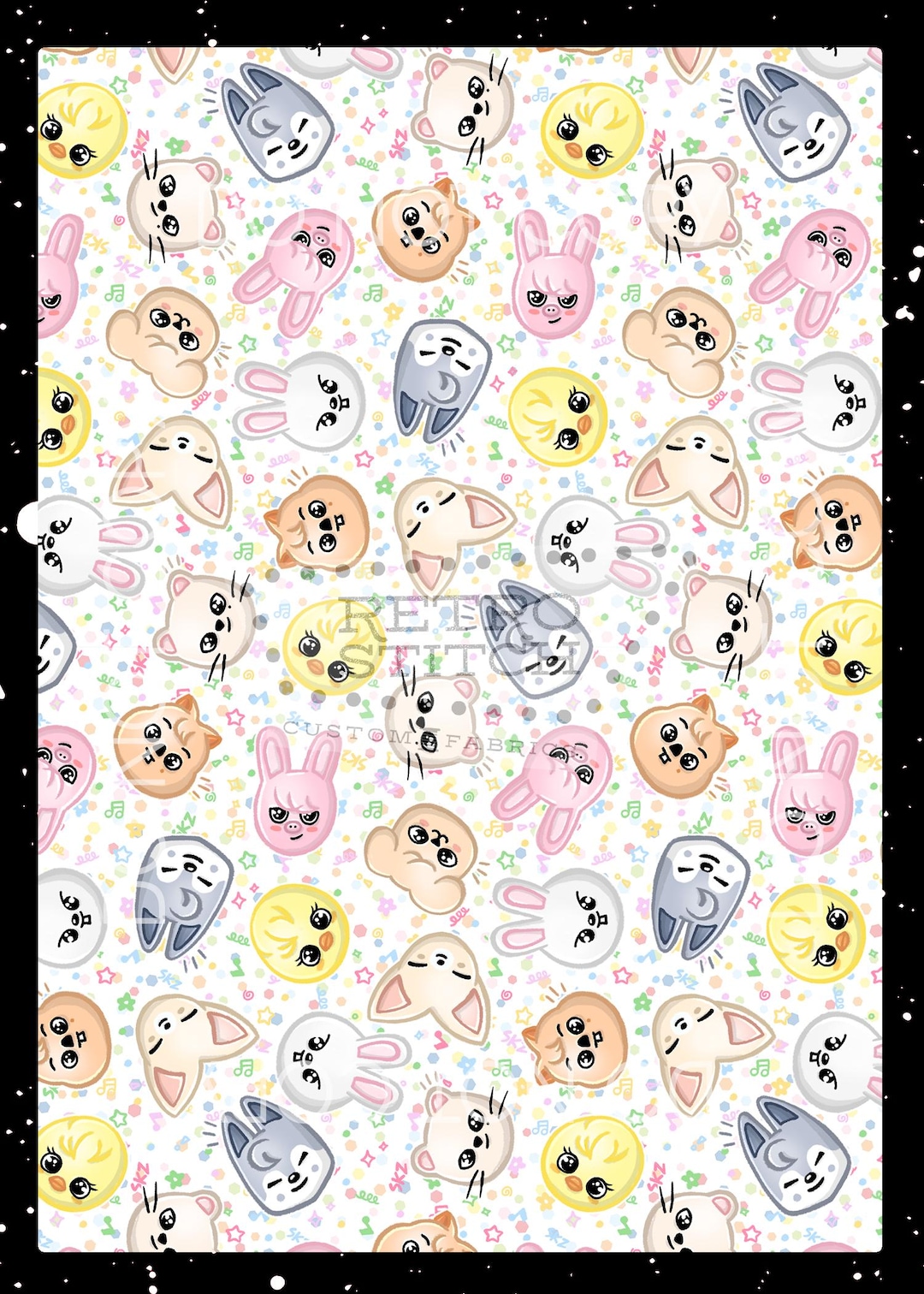 SKZ Confetti Seamless Pattern – Idol Mascot Design (digital Download ...