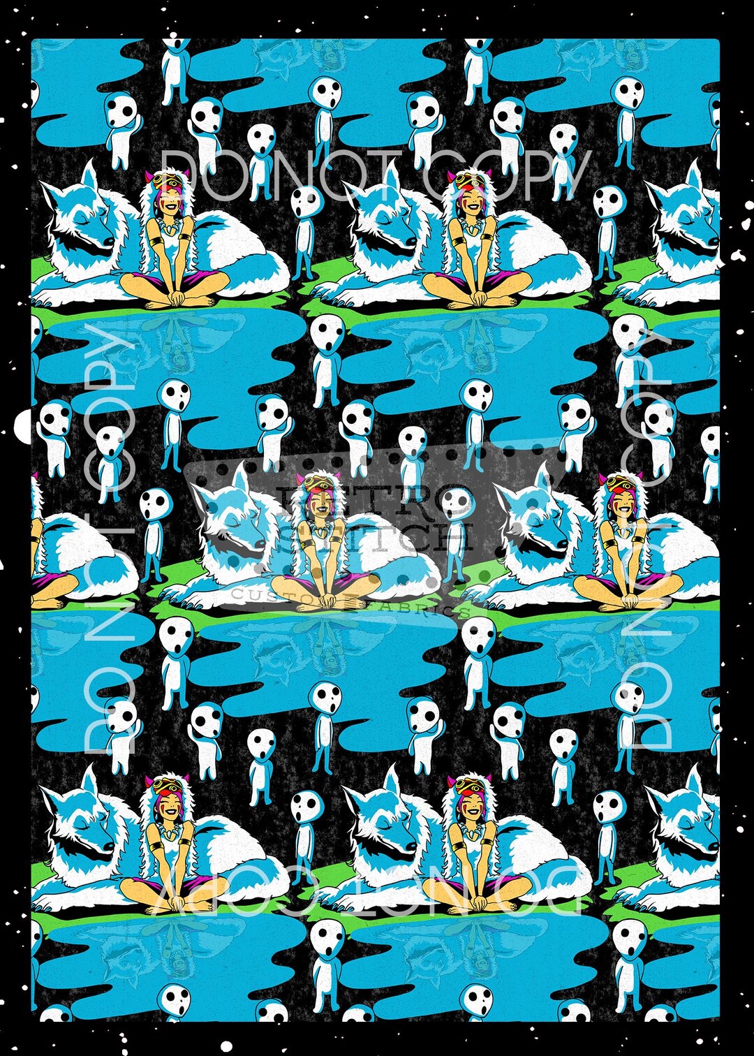 Wild and Free Seamless Anime Fabric | Fantasy Forest Digital Pattern ...