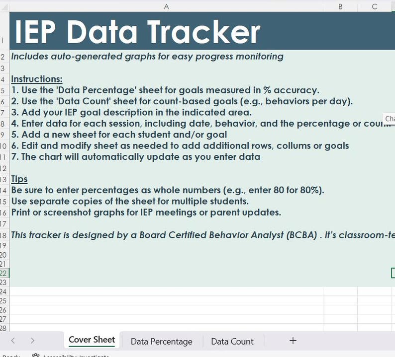 Behavior IEP Goal Data Tracking Bundle -tracker + Data and Observation ...