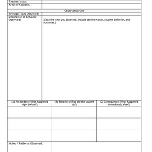 Behavior IEP Goal Data Tracking Bundle -tracker + Data and Observation ...