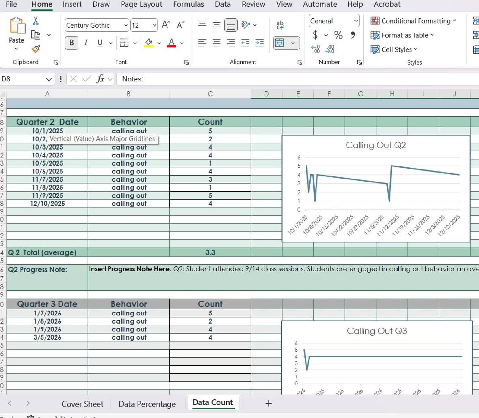 Behavior IEP Goal Data Tracking Bundle -tracker + Data and Observation ...