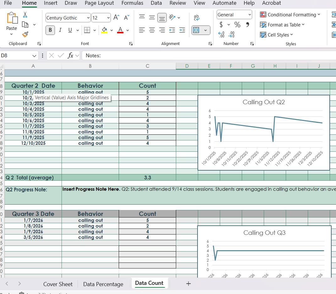 Behavior IEP Goal Data Tracking Bundle -tracker + Data and Observation ...