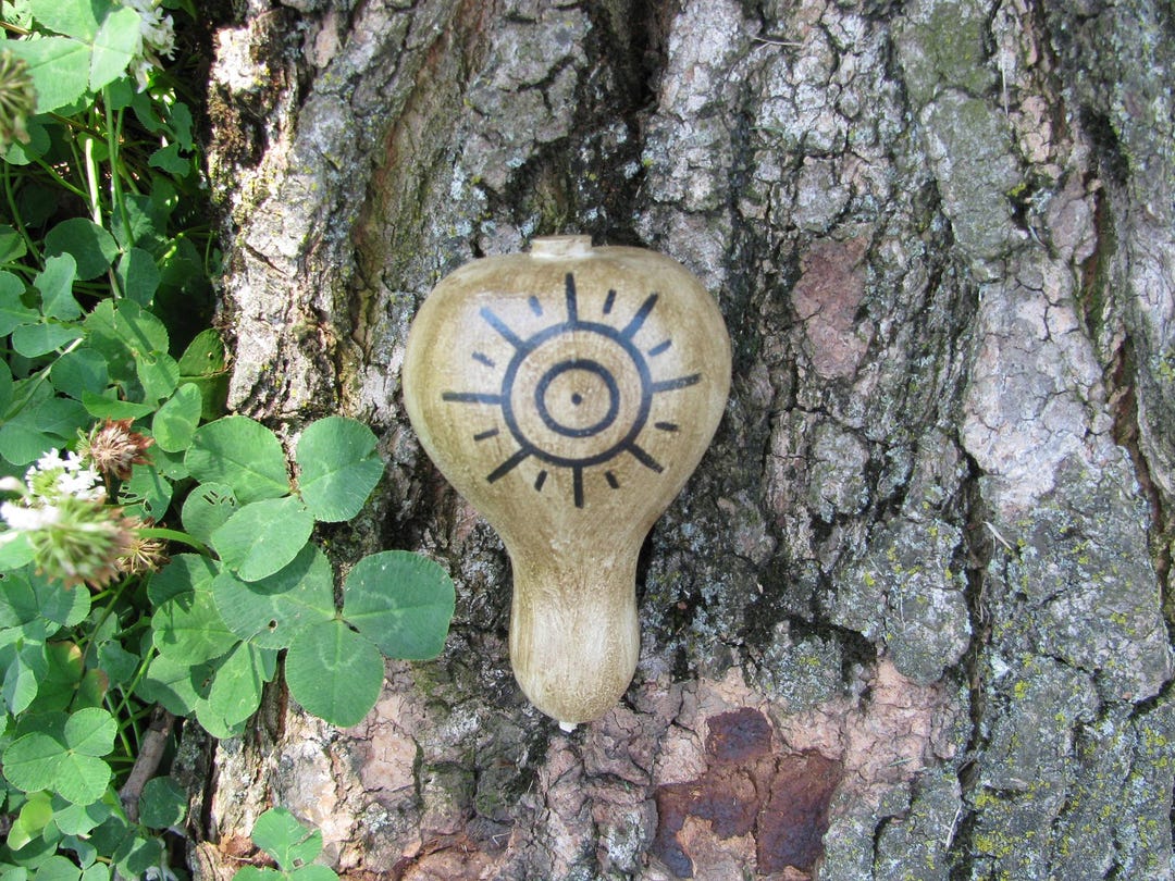 Hand Painted Gourd Rattle: Sun Spiral Design, Travel Size - Etsy