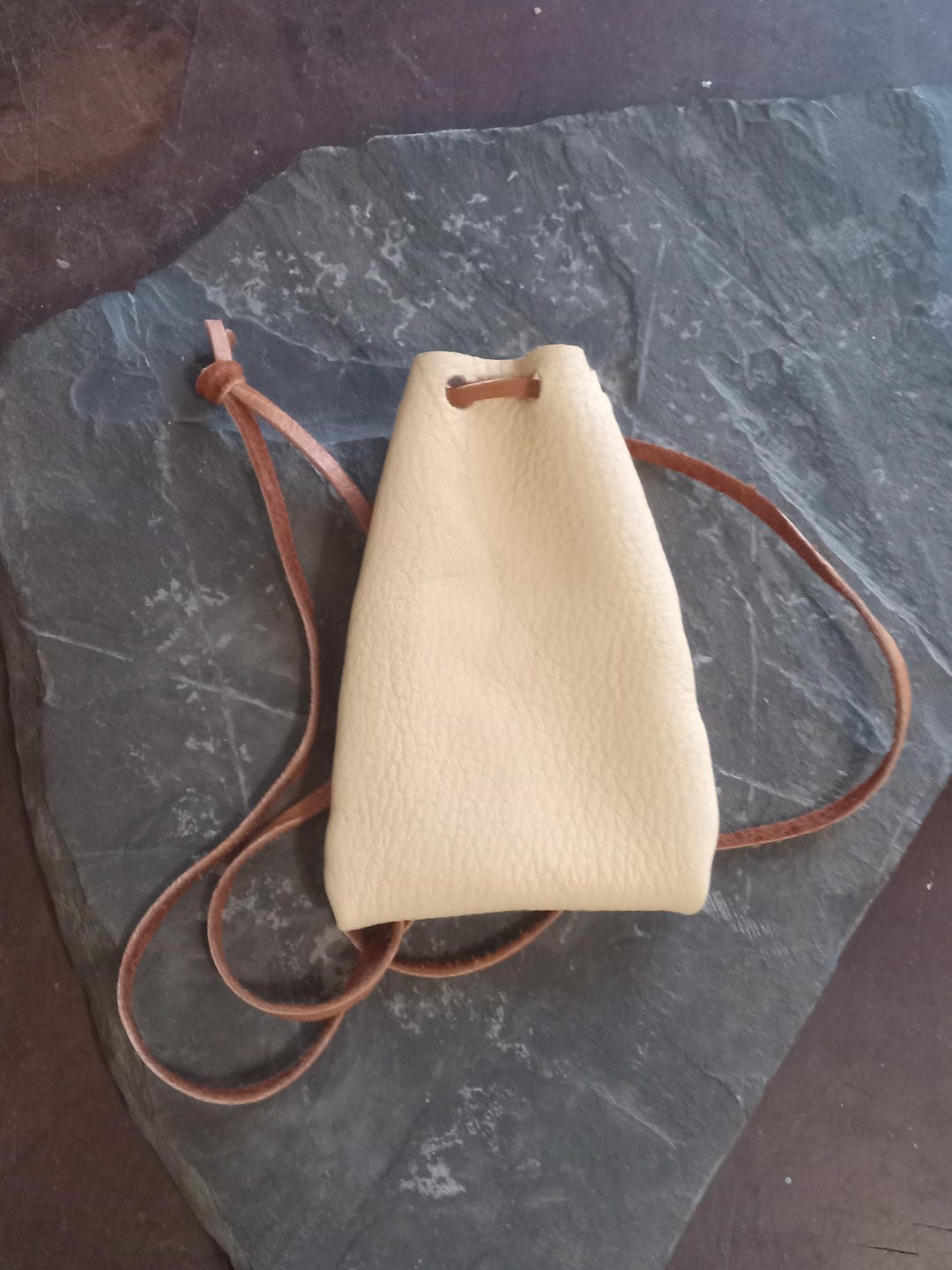 Leather Neck Pouch , Medicine Bags, Crystal Pouch, Amulet Bag, Leather ...