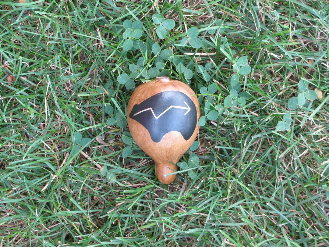 Handmade Gourd Bear Rattle: Petroglyph Style Spiritual Tool - Etsy