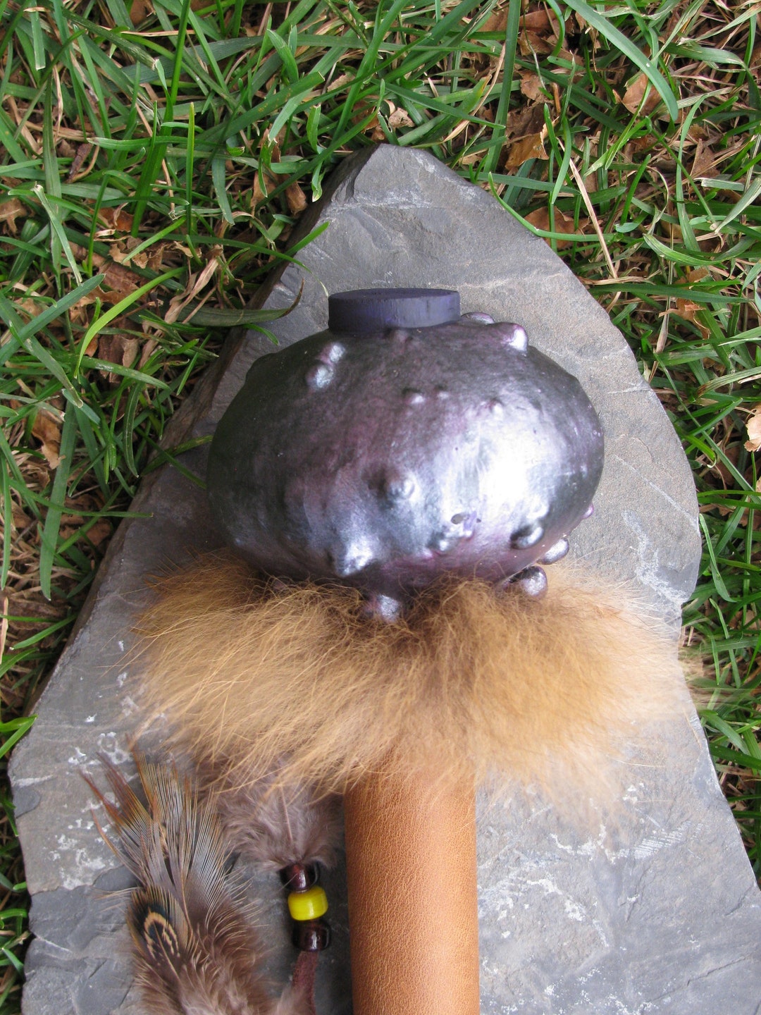 Purple Gourd Rattle, Chakra Rattle, Sound Therapy, Reiki Energy Work ...