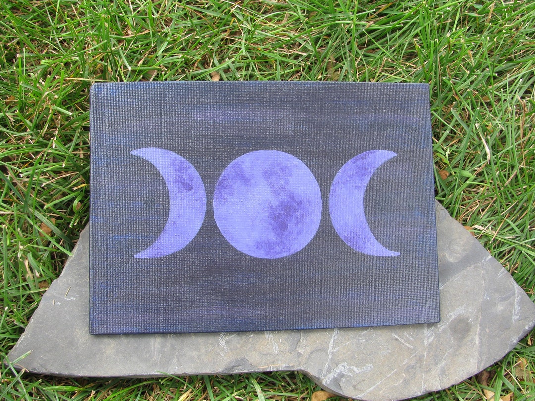 Full Moon Painting , Purple Moon , Night Skies Art, Moon Phases ...